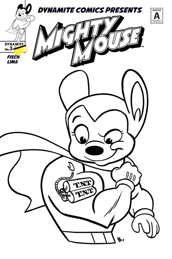 Mighty Mouse Drawing